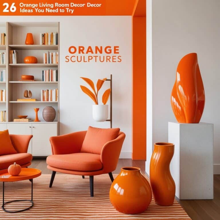 26 Orange Living Room Decor Ideas You Need to Try - Home Pedos